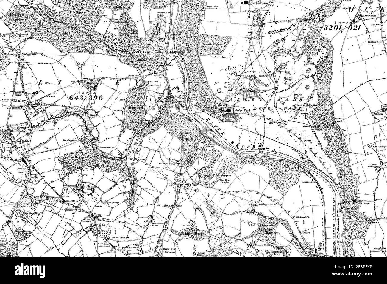 Map of Shropshire OS Map name 051-SE, Ordnance Survey, 1883-1895 Stock ...