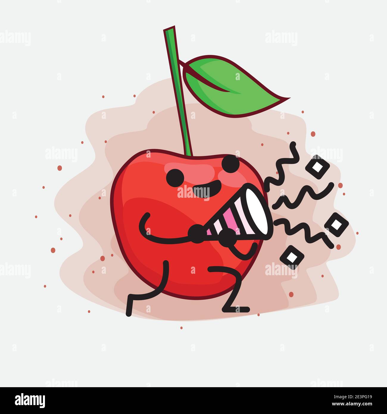 An illustration of Cute Bing Chery Vector Character Stock Vector Image ...