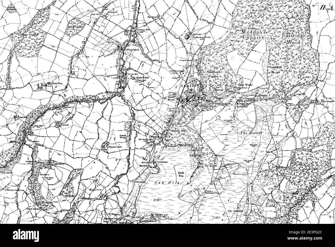Map of Shropshire OS Map name 048-NW, Ordnance Survey, 1883-1895 Stock ...