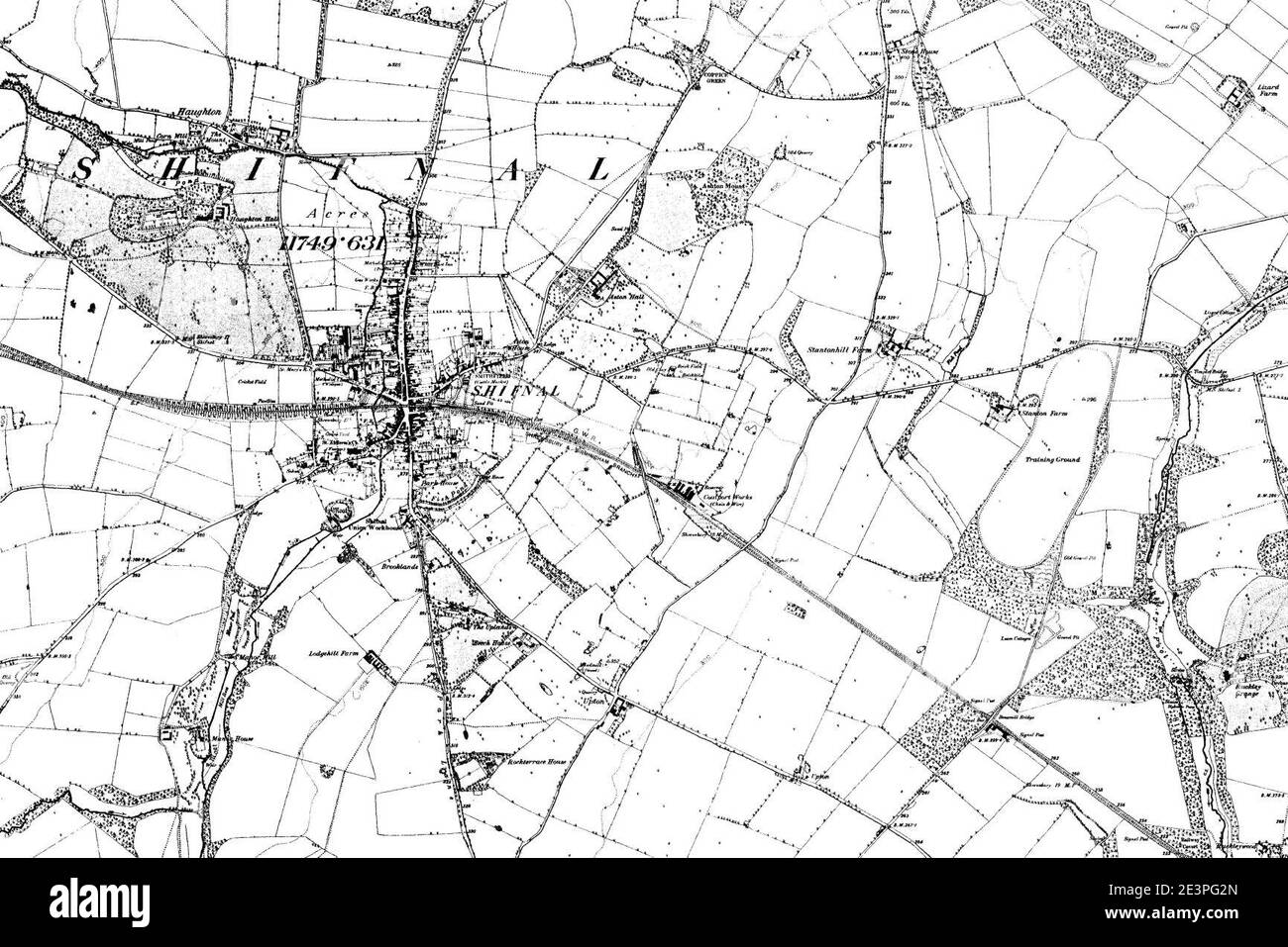 Map of Shropshire OS Map name 044-NW, Ordnance Survey, 1883-1895 Stock ...