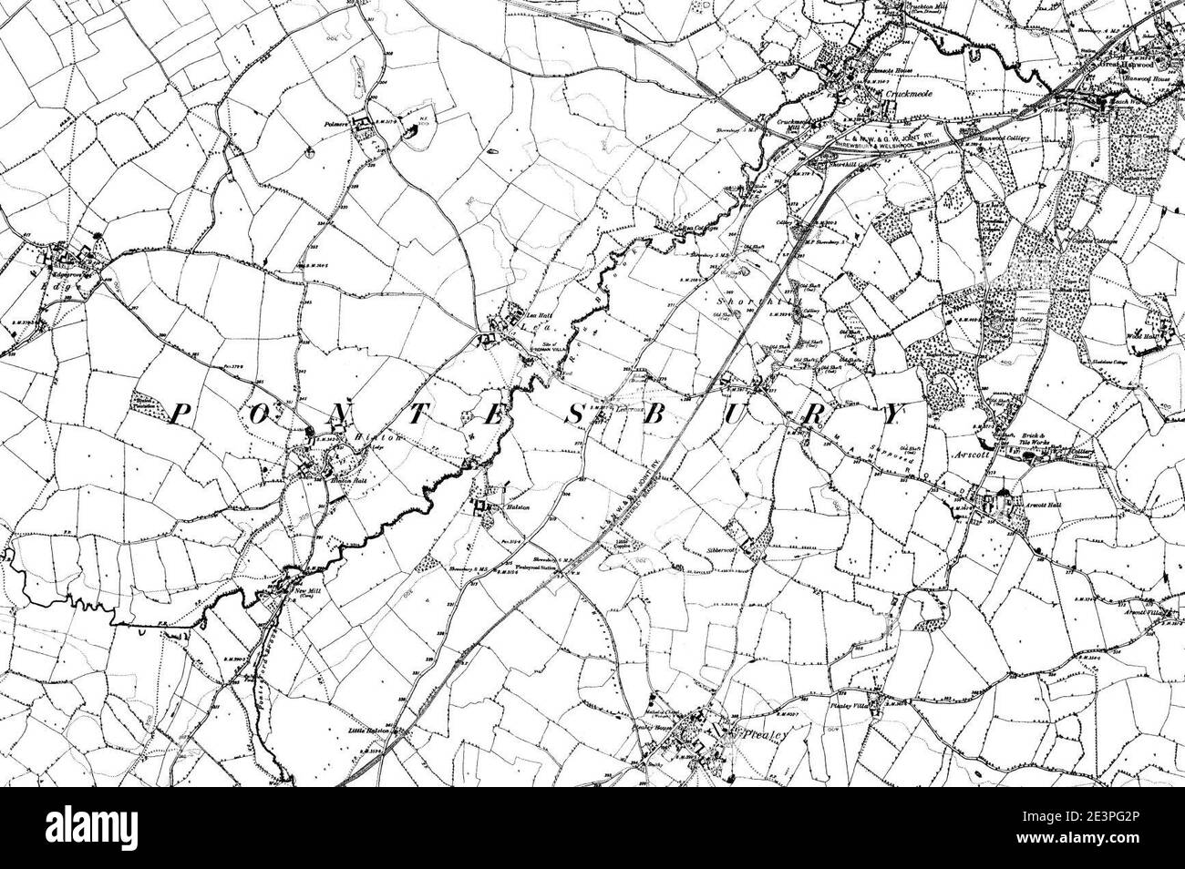 Map of Shropshire OS Map name 040-NE, Ordnance Survey, 1883-1895 Stock ...