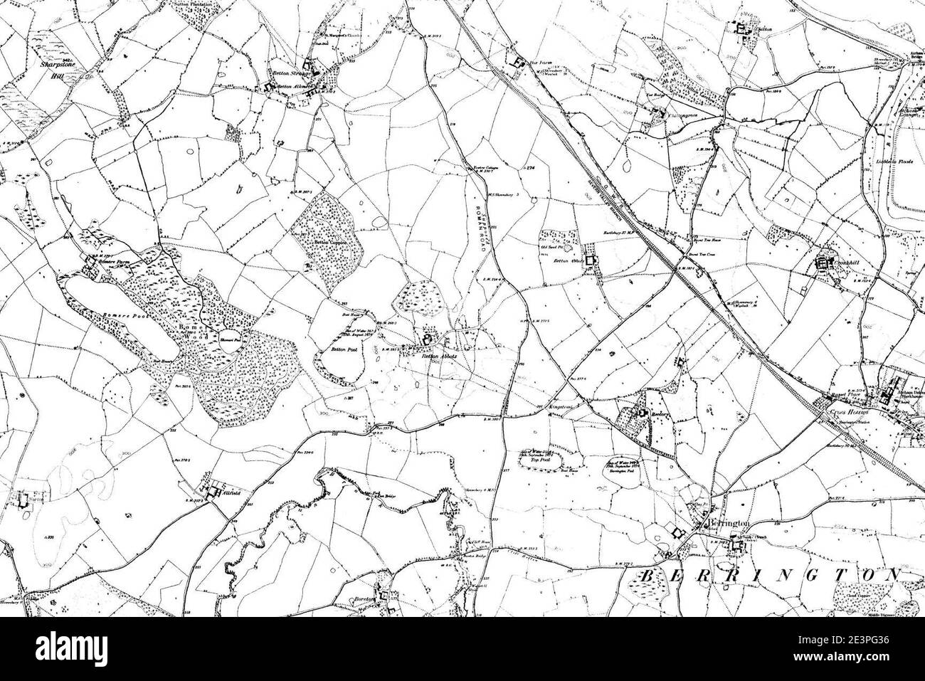 Map of Shropshire OS Map name 041-NE, Ordnance Survey, 1883-1895 Stock ...