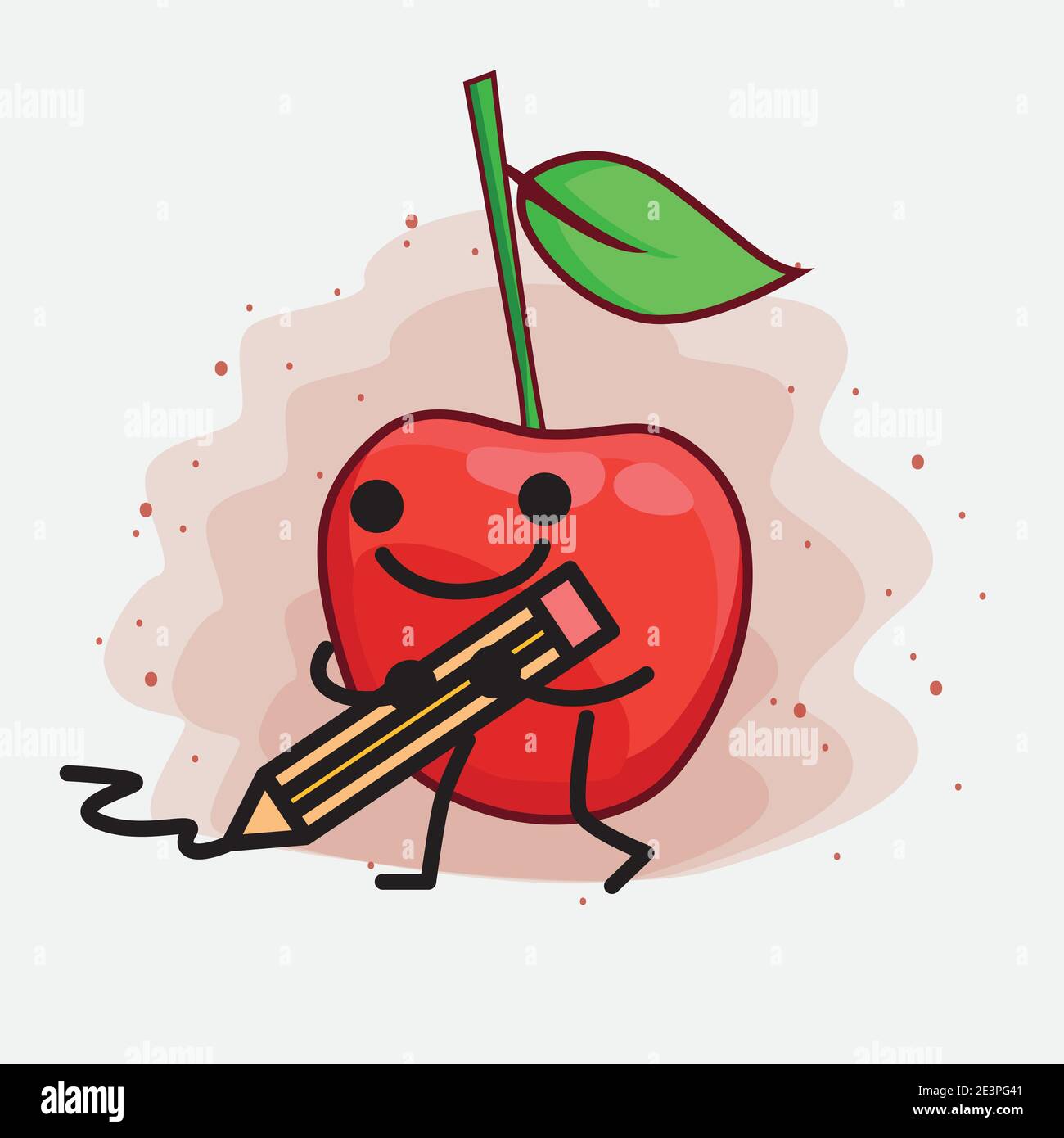 An illustration of Cute Bing Chery Vector Character Stock Vector Image ...