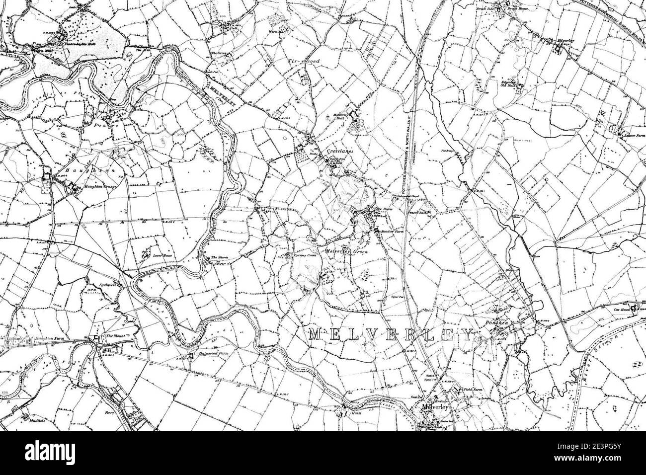 Map of Shropshire OS Map name 026-SE, Ordnance Survey, 1883-1895 Stock ...
