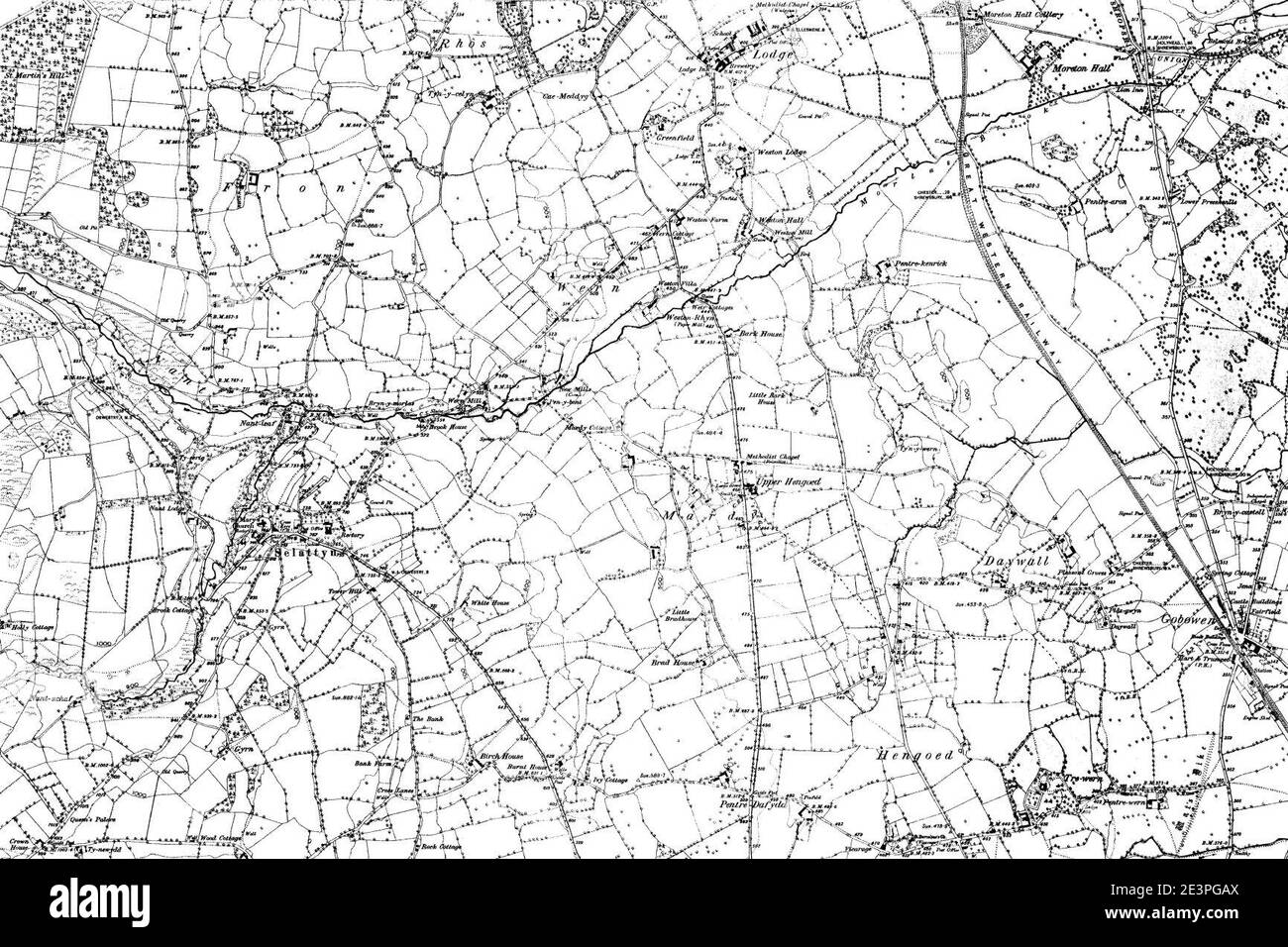 Map of Shropshire OS Map name 012-NW, Ordnance Survey, 1883-1895 Stock ...