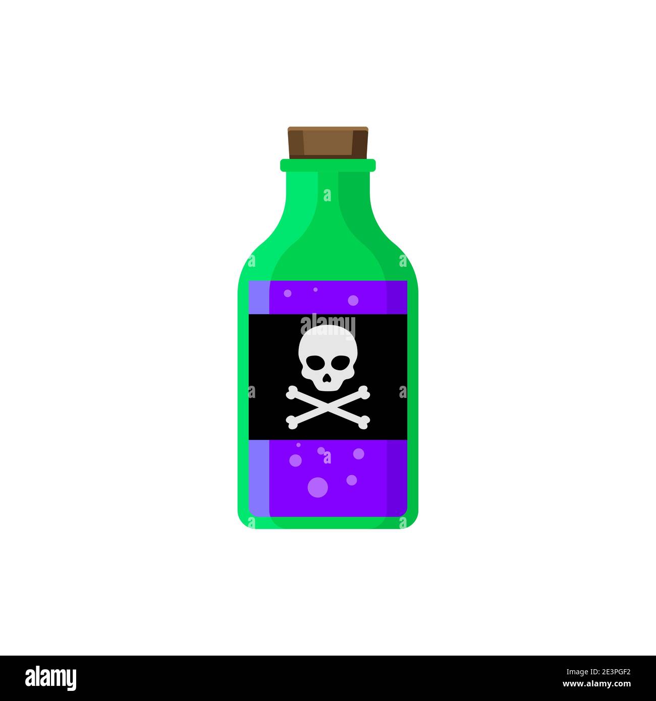 Flat poison bottle icon toxin. Poison silhouette venom chemical drink ...