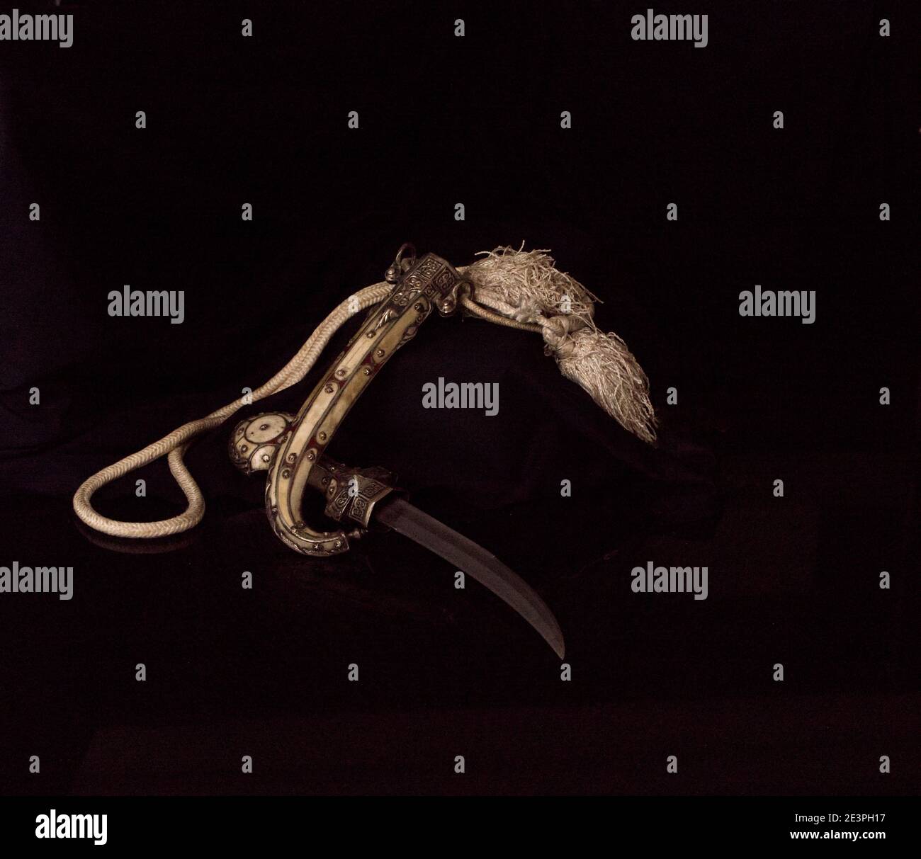 Still Life of Traditional Moroccan Khunjar Dagger. Curved Sword ...