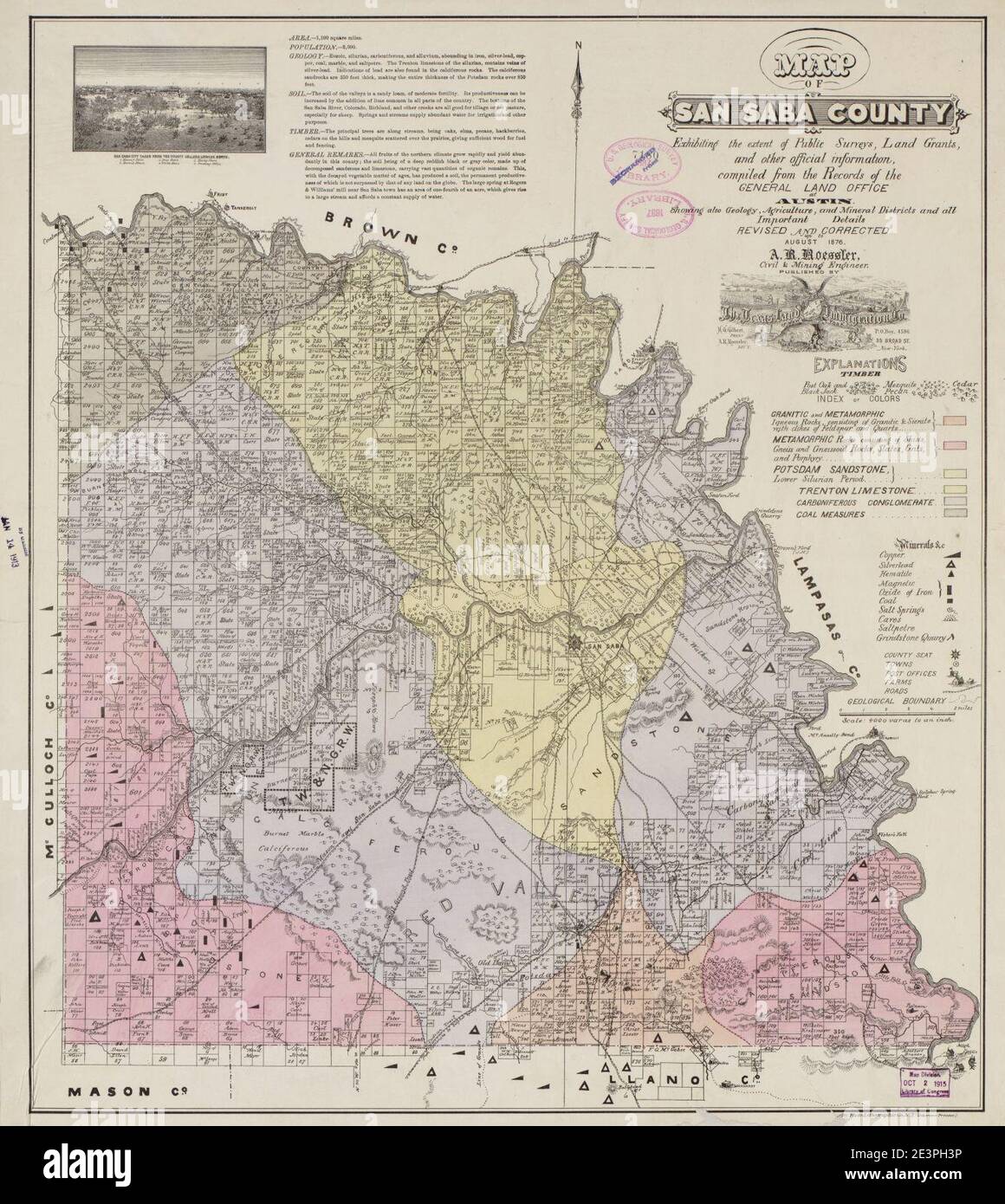 Map of the land grants hi-res stock photography and images - Alamy