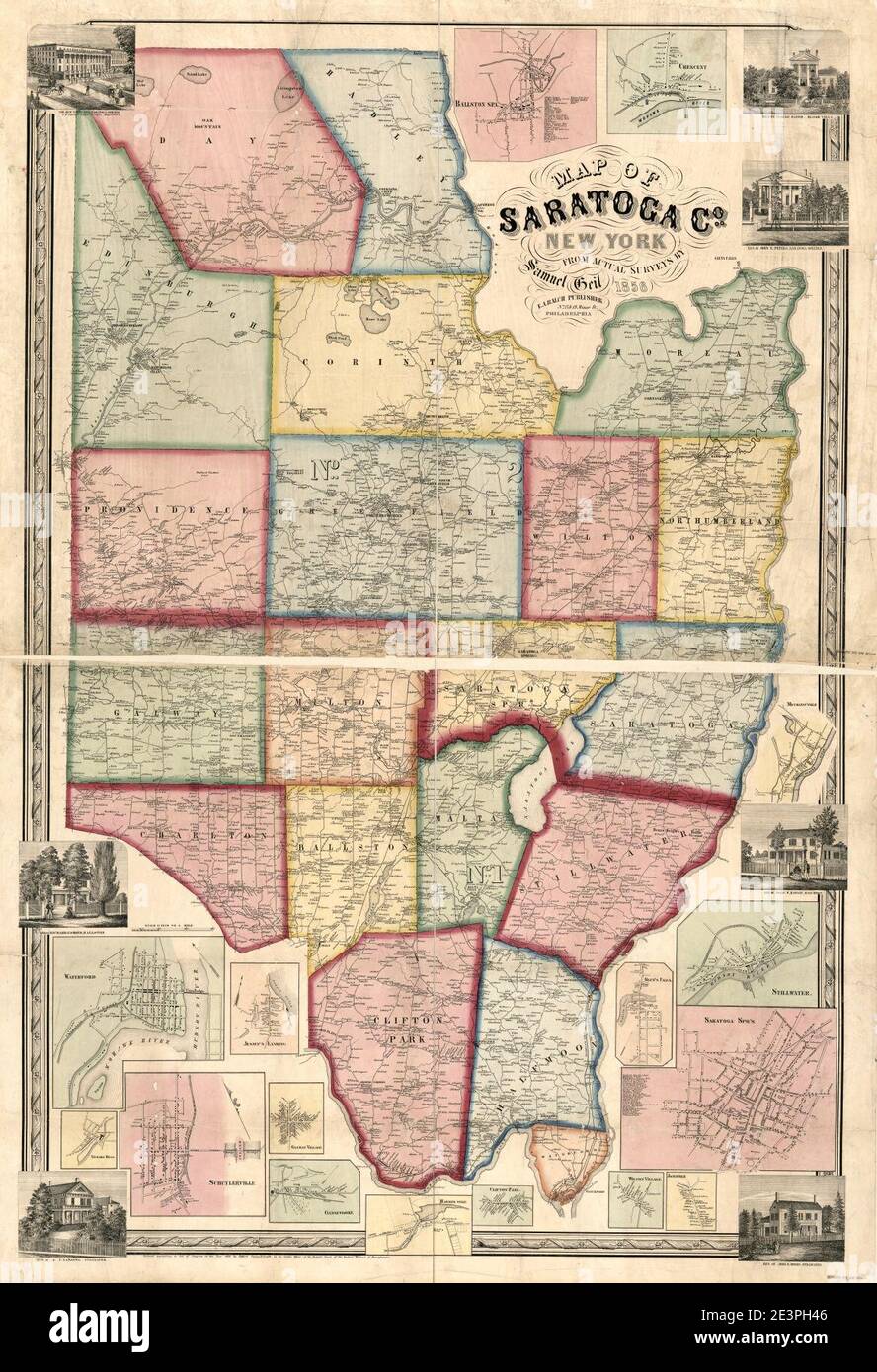 Saratoga map hi-res stock photography and images - Alamy