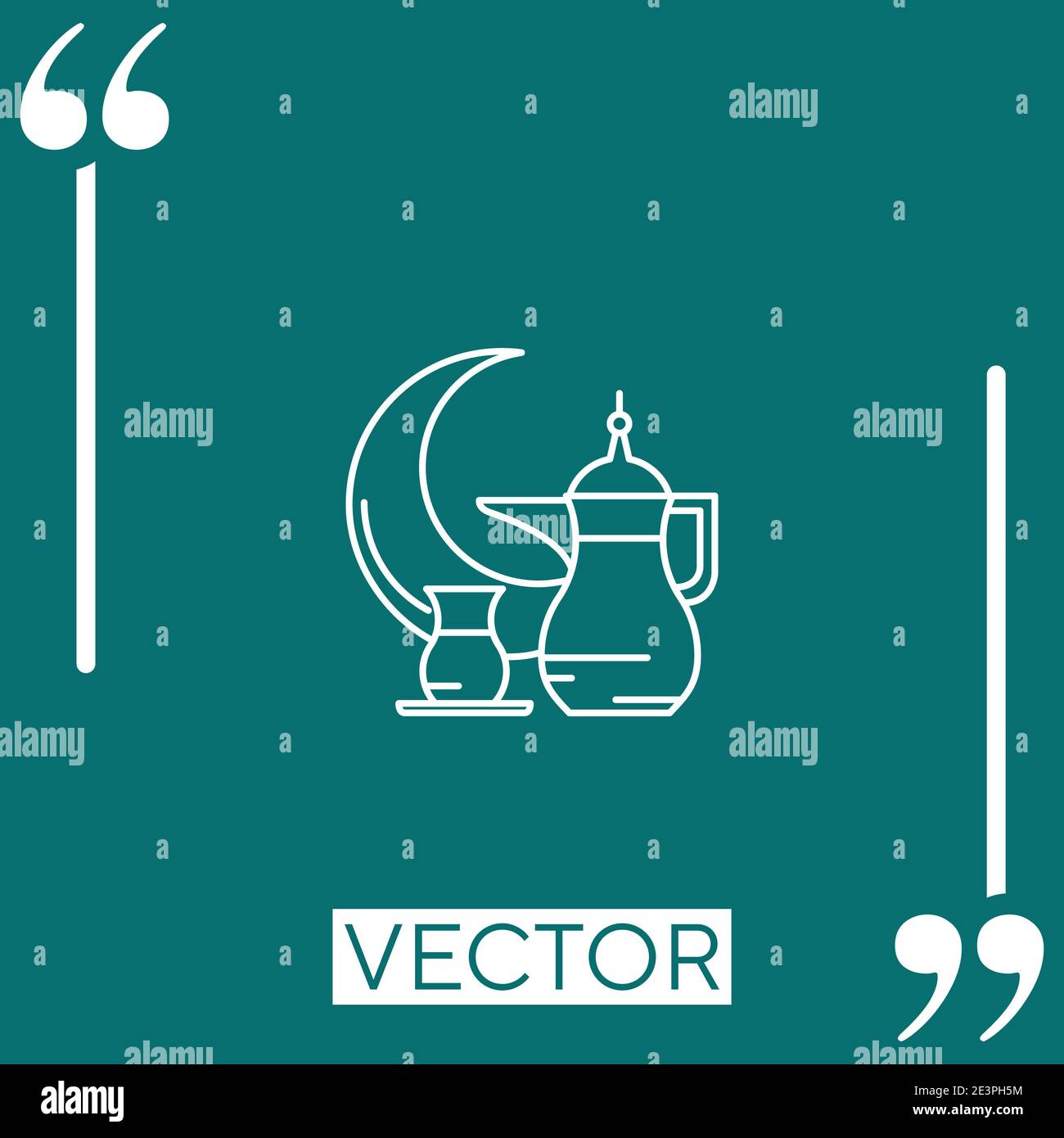 islamic ramadan vector icon Linear icon. Editable stroke line Stock ...