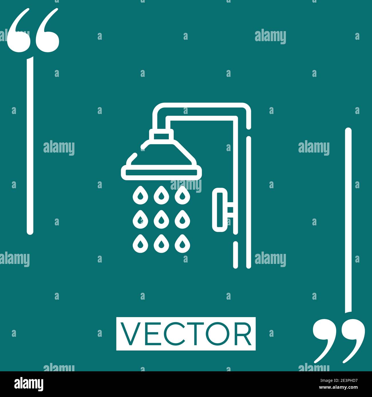 shower vector icon Linear icon. Editable stroke line Stock Vector Image ...
