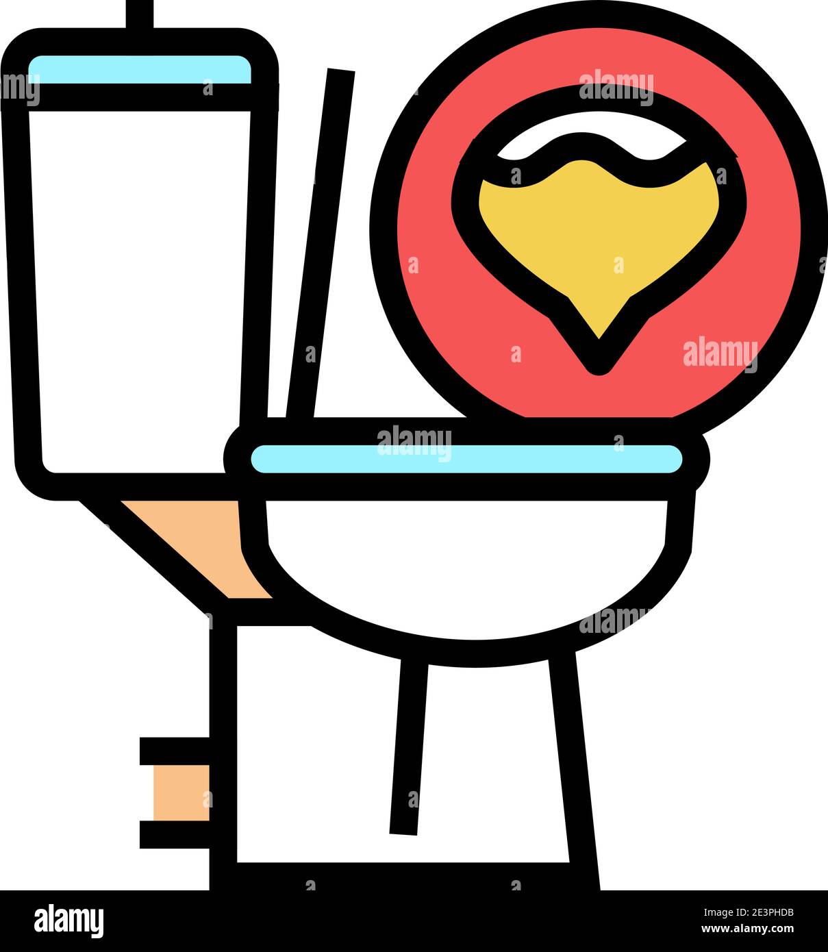 urine diabetes symptom color icon vector illustration Stock Vector ...