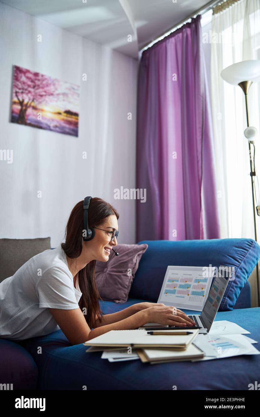 Pregnant woman taking video conference hi-res stock photography and ...