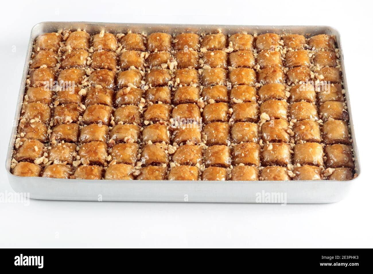 Traditional Turkish baklava on the tray. Turkish dessert Stock Photo ...