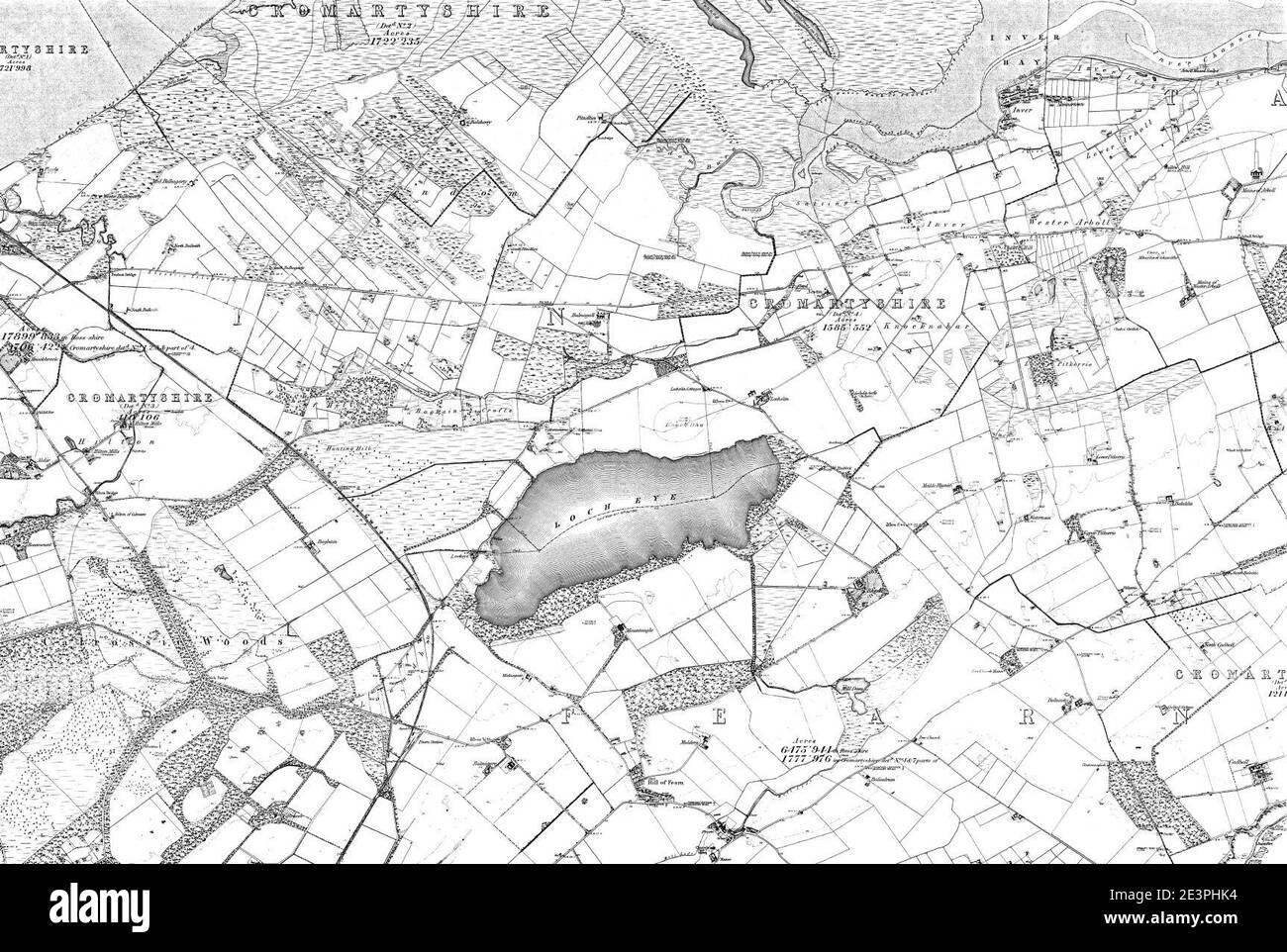 Map of cromarty Black and White Stock Photos & Images - Alamy