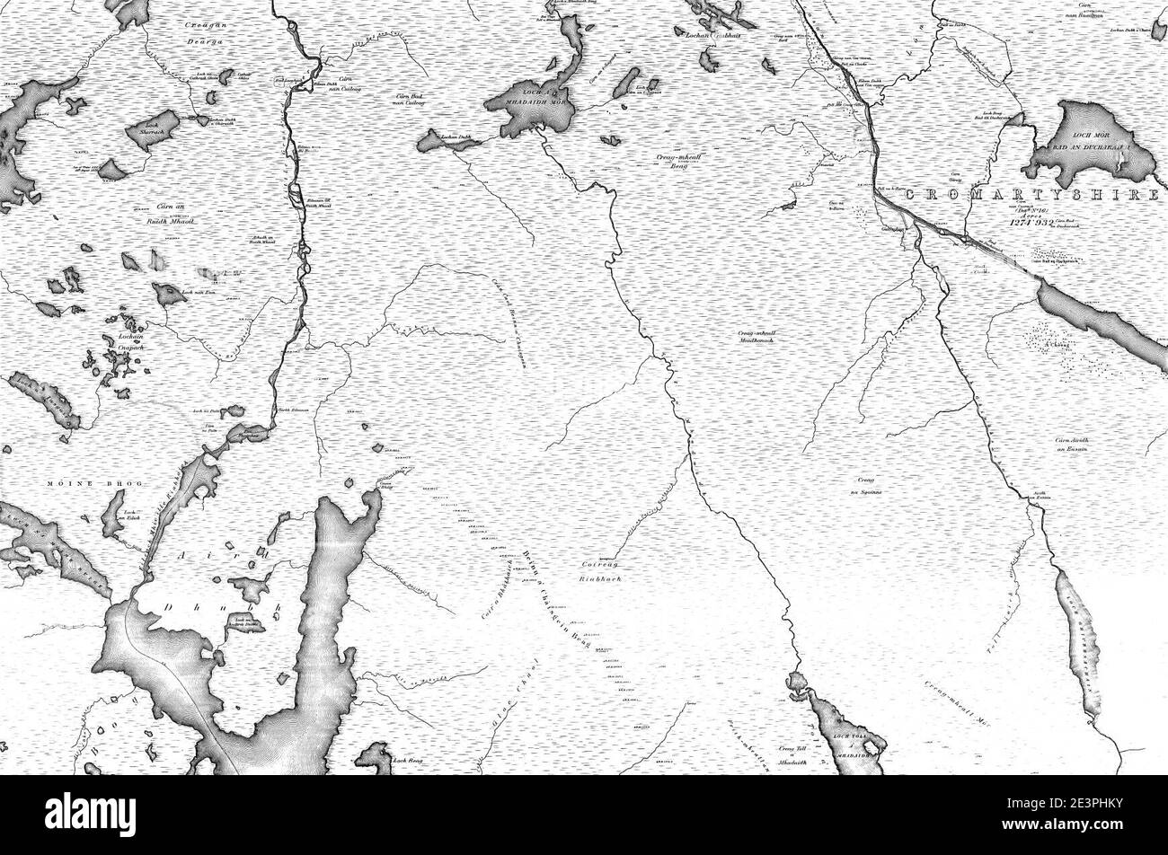 Map of Ross & Cromarty Sheet 033, Ordnance Survey, 1880-1881 1 Stock ...