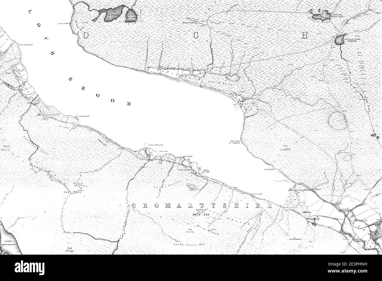 Map of Ross & Cromarty Sheet 021, Ordnance Survey, 1880-1881 1 Stock ...