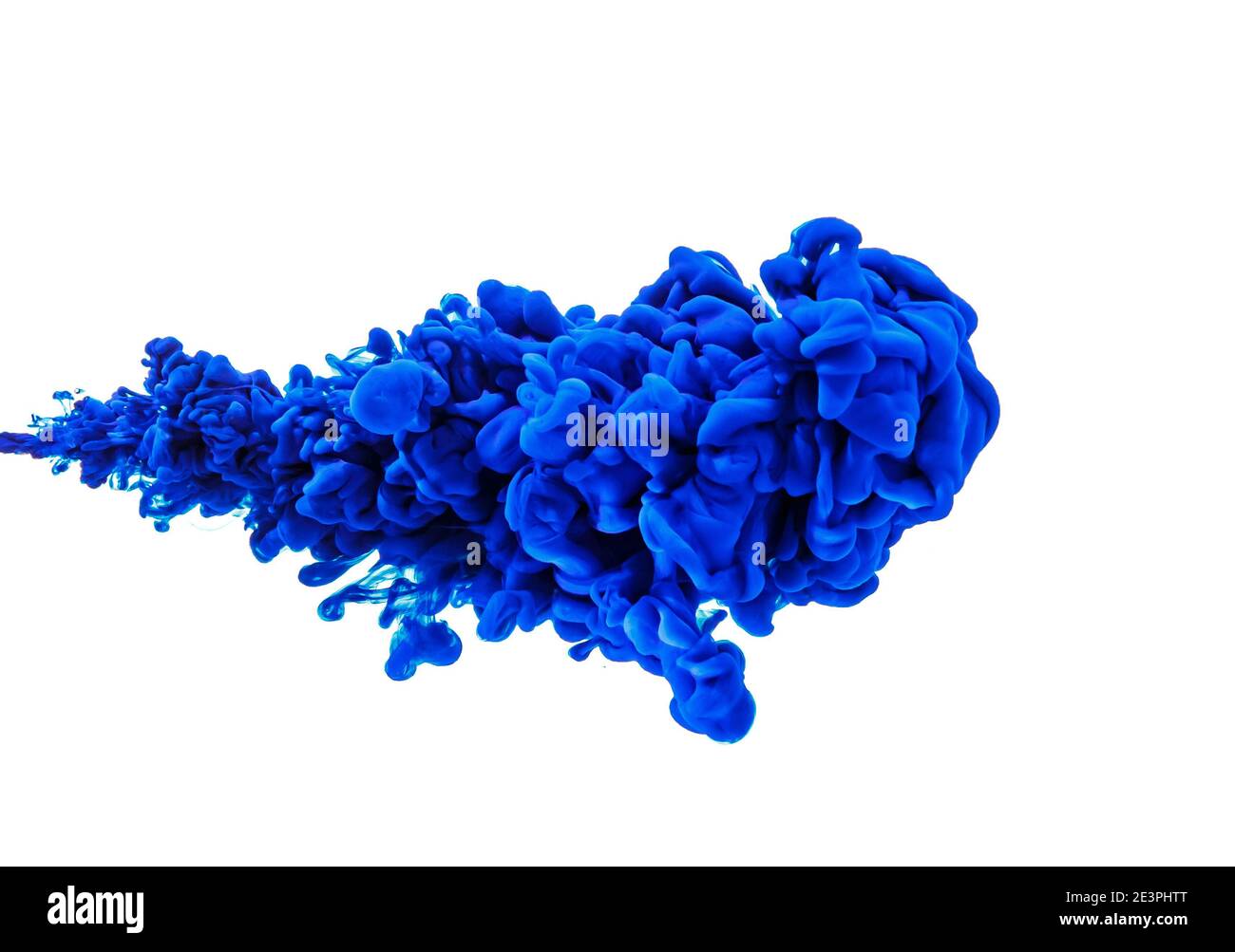 Blue ink abstract background isolated on white background Stock Photo ...