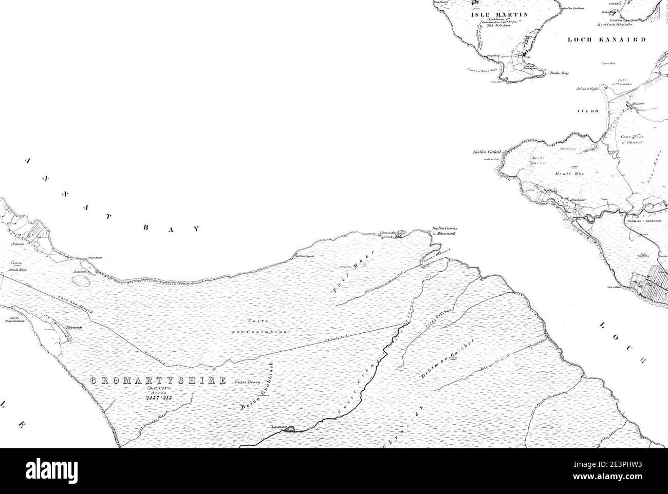 Map of cromarty Black and White Stock Photos & Images - Alamy