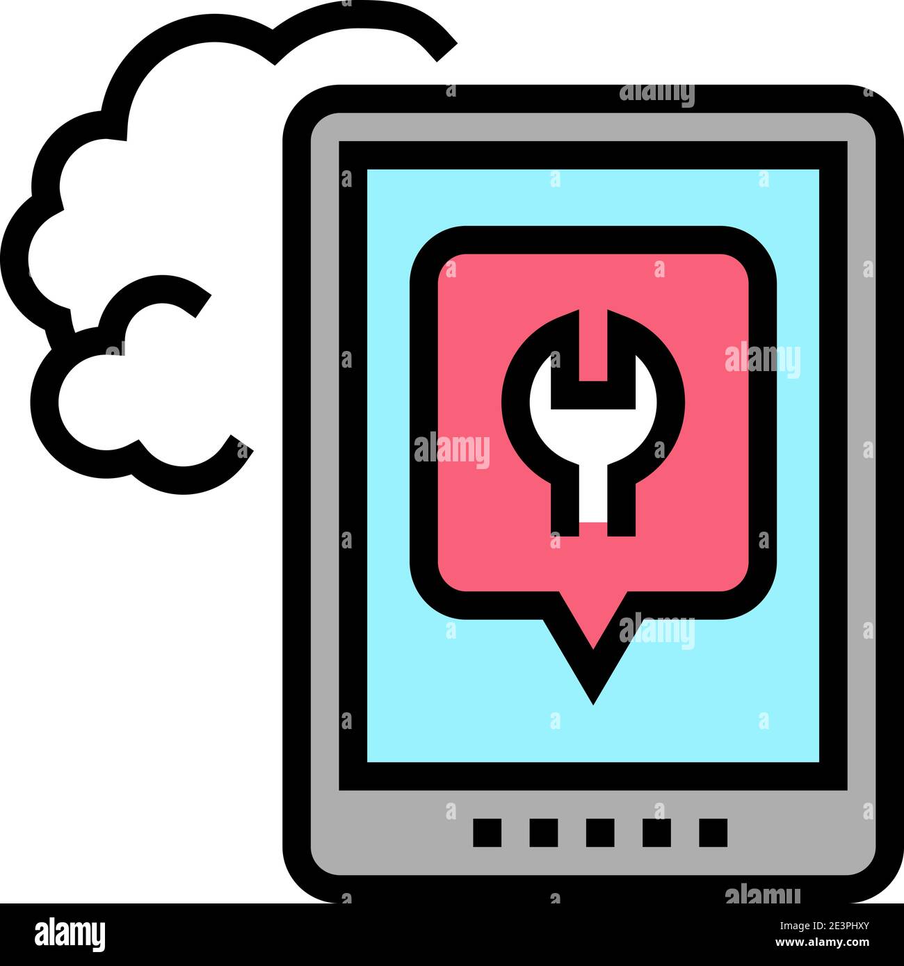 tablet repair color icon vector illustration Stock Vector Image & Art ...