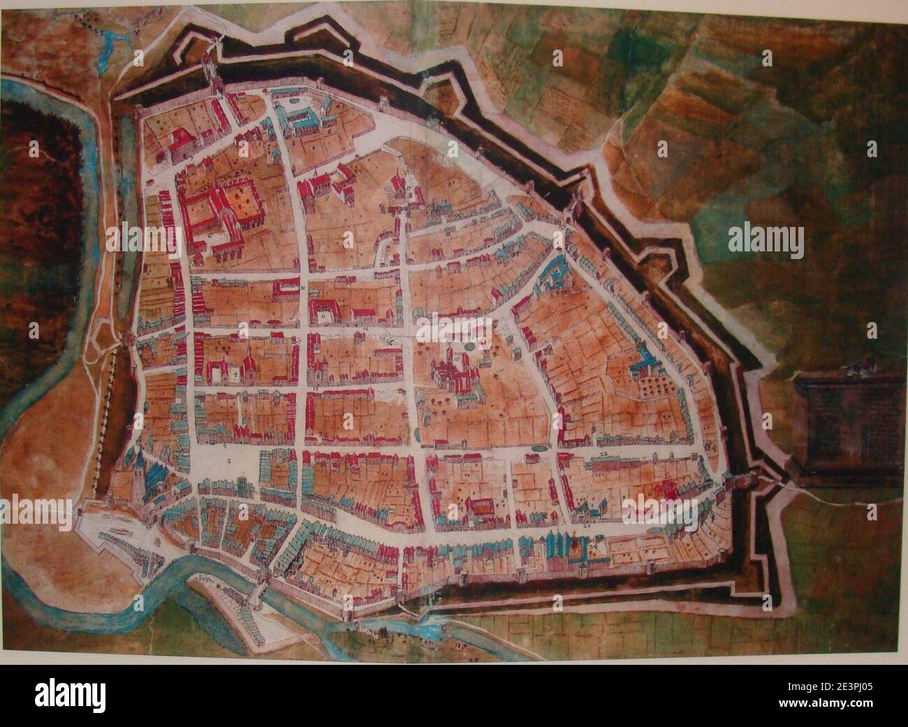 Map of Roermond by Herman Jansens 4752 Stock Photo - Alamy