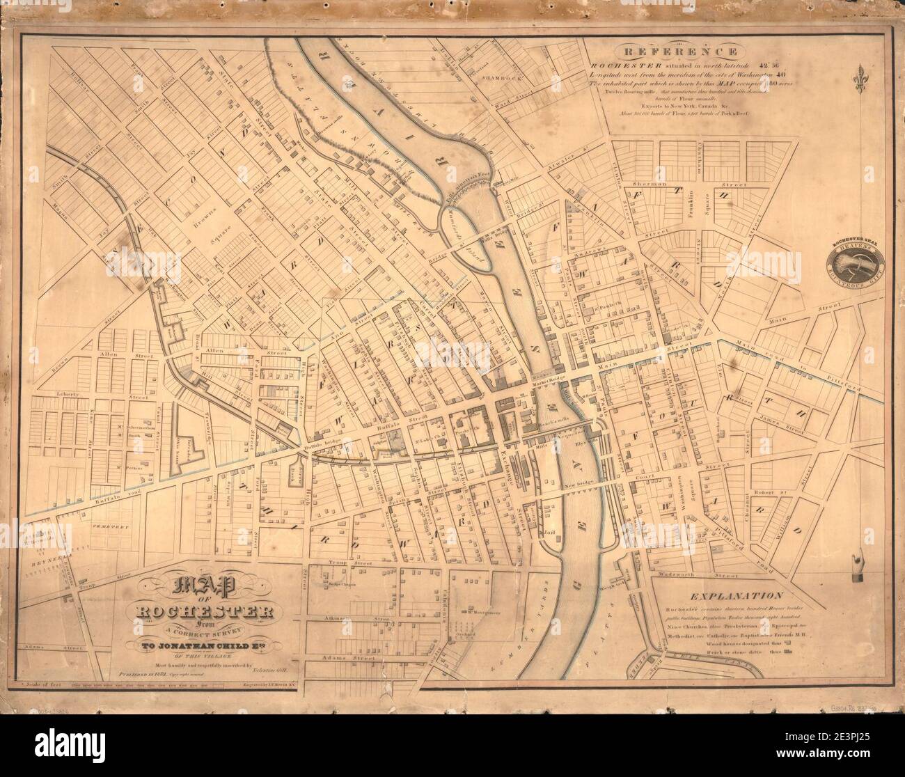 Map of rochester hi-res stock photography and images - Alamy