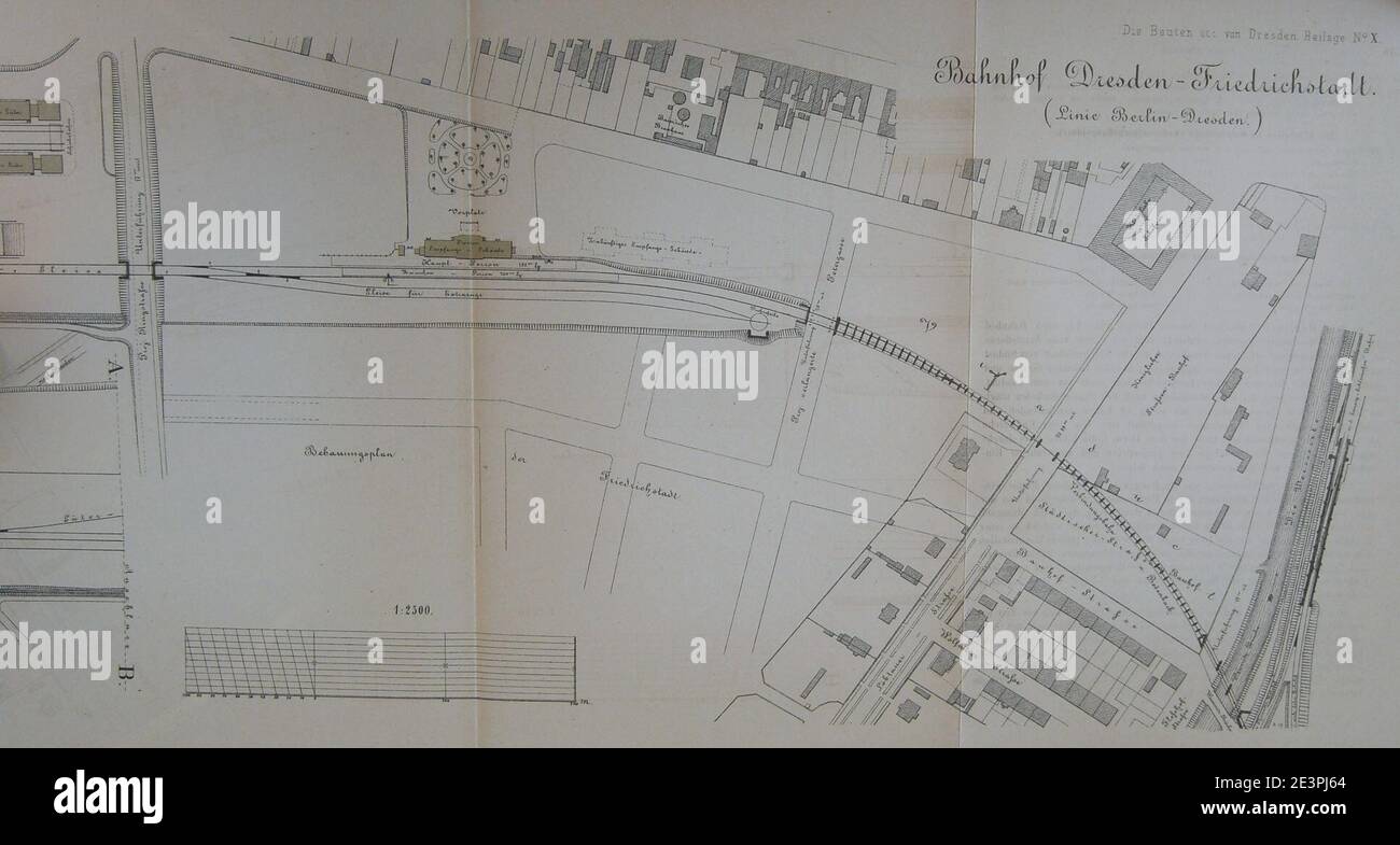 Map of railway station dresden-friedrichstadt - d Stock Photo - Alamy
