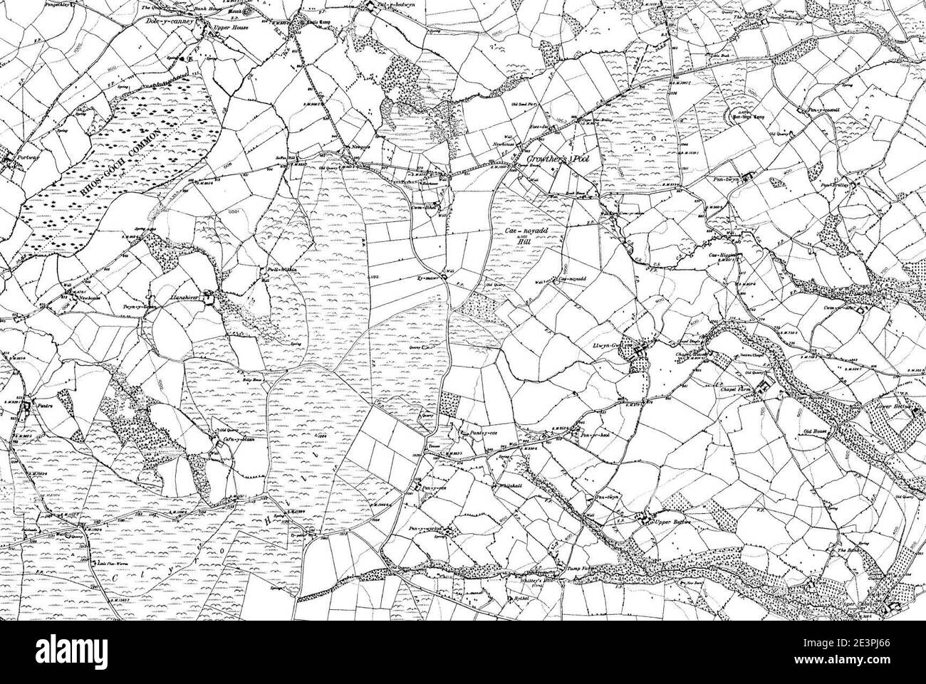 Map of Radnorshire OS Map name 033-SE, Ordnance Survey, 1888-1891 Stock ...
