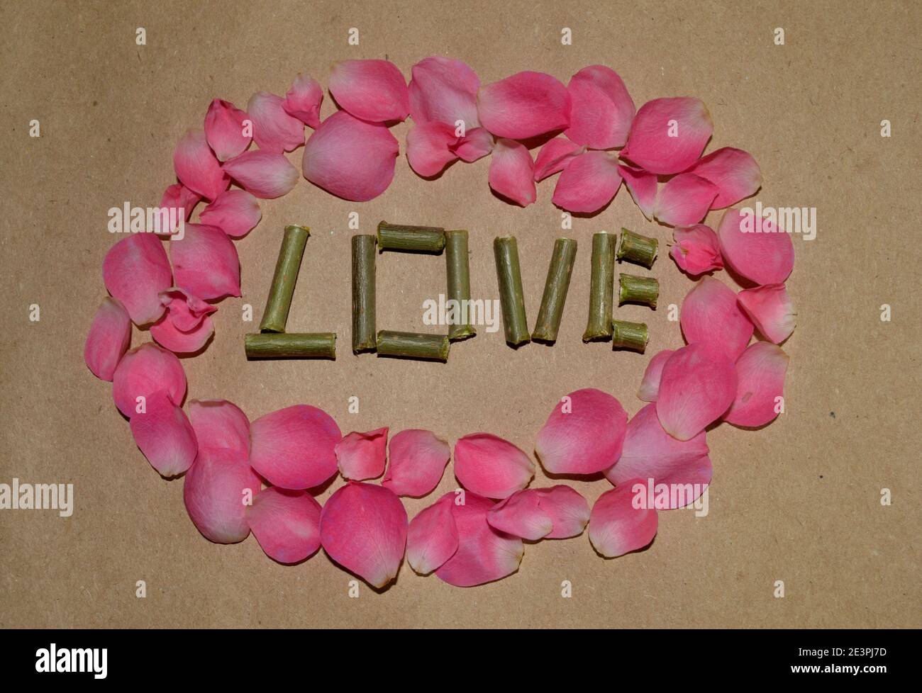 Love rose word hi-res stock photography and images - Alamy