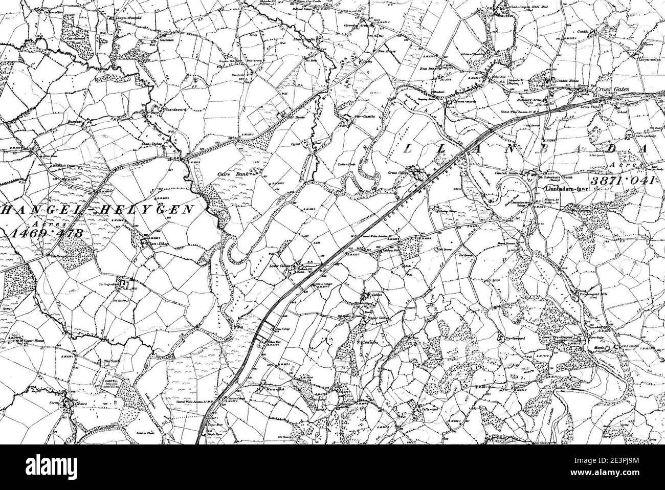 Map of Radnorshire OS Map name 023-NW, Ordnance Survey, 1888-1891 Stock ...