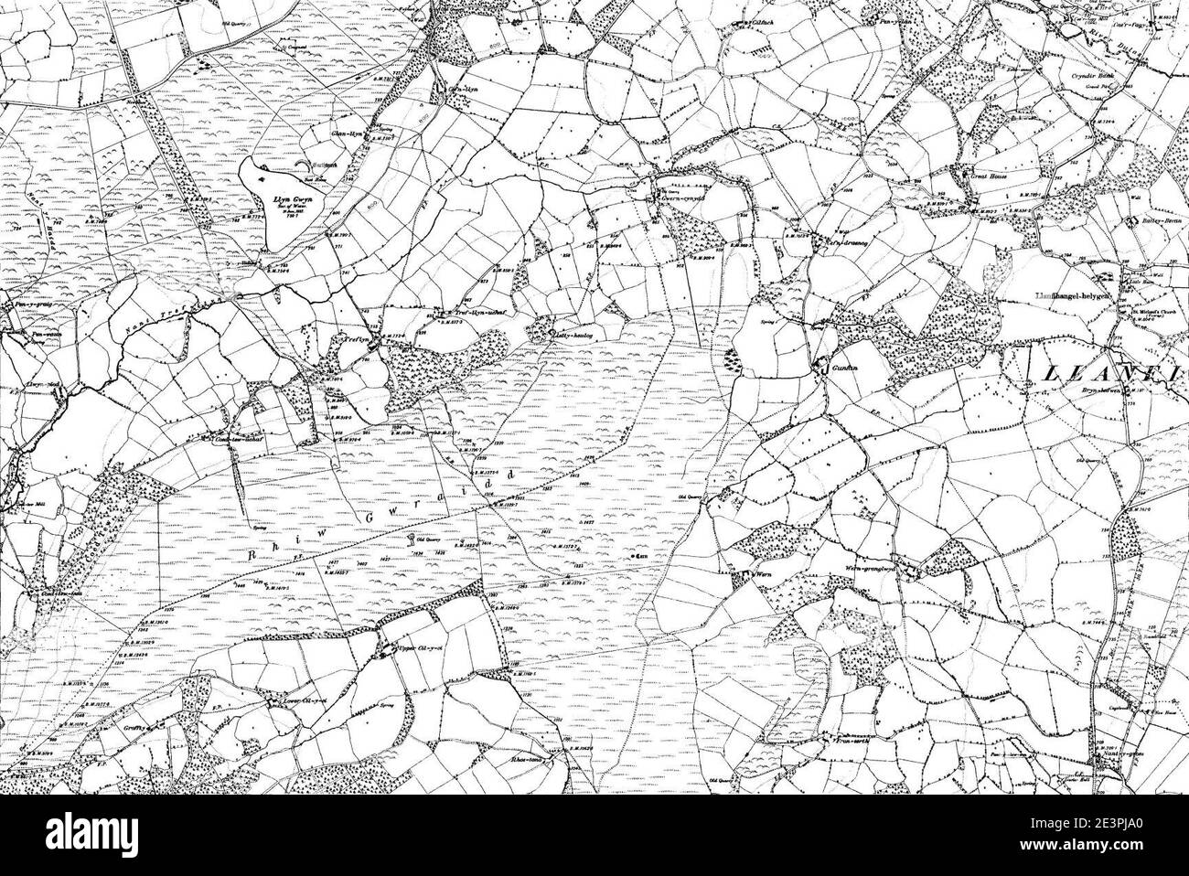 Map of Radnorshire OS Map name 022-NE, Ordnance Survey, 1888-1891 Stock ...