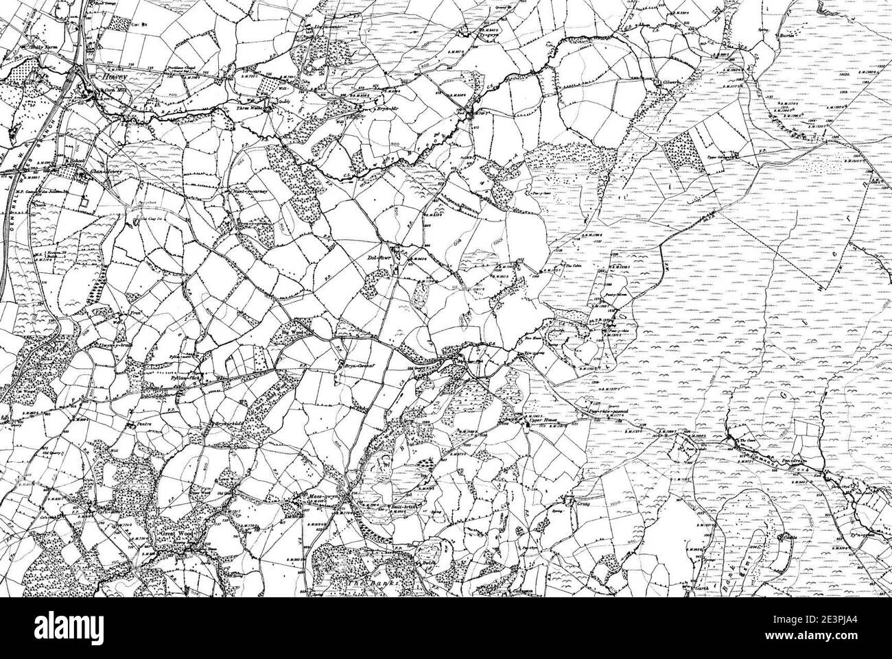 Radnorshire map hi-res stock photography and images - Alamy