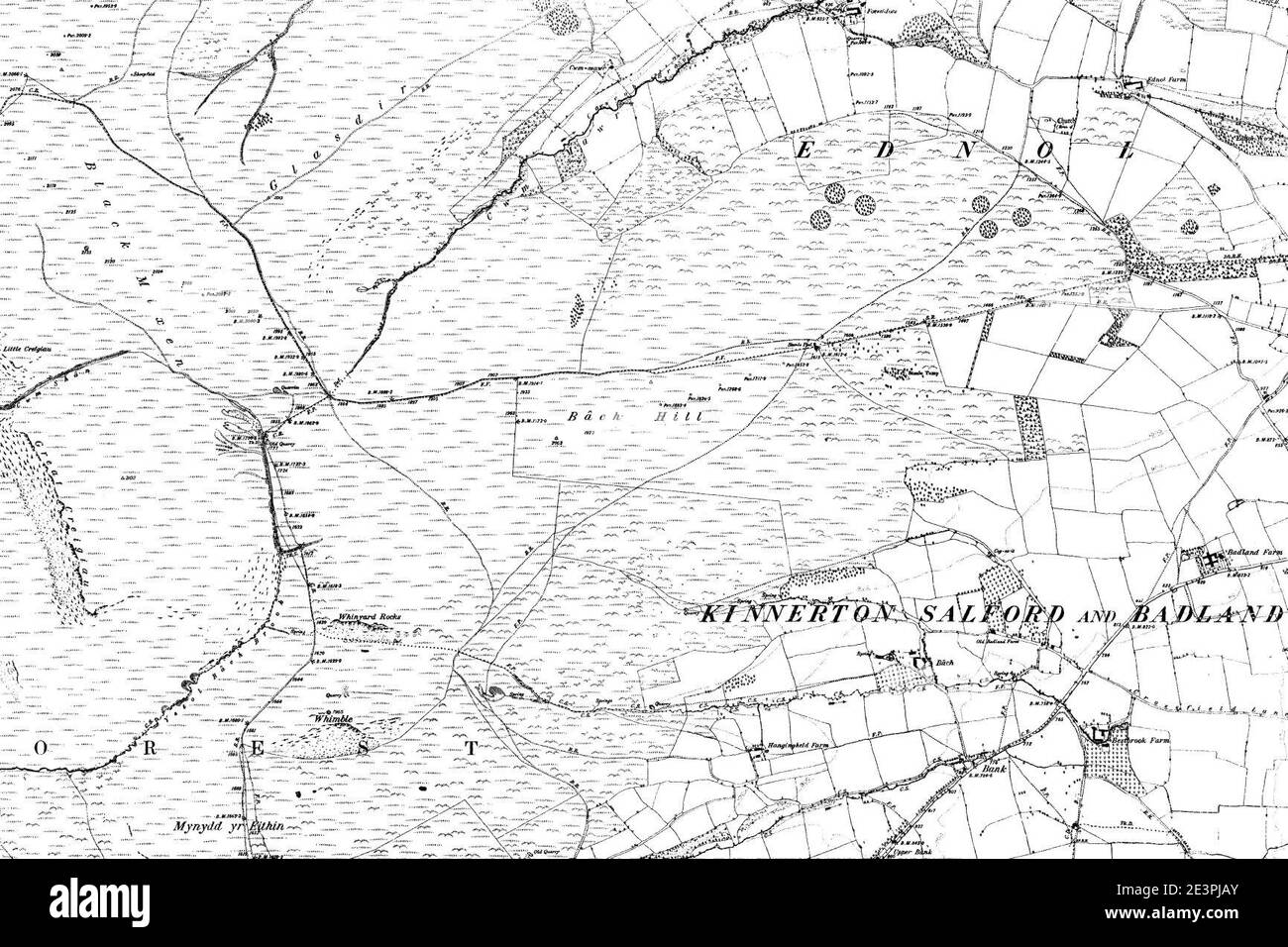 Map of Radnorshire OS Map name 024-NE, Ordnance Survey, 1888-1891 Stock ...