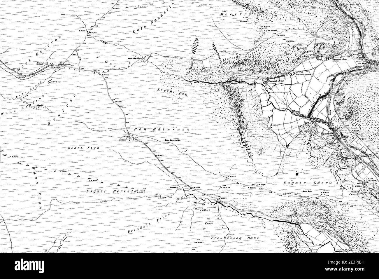 Map of Radnorshire OS Map name 014-NE, Ordnance Survey, 1888-1891 Stock ...