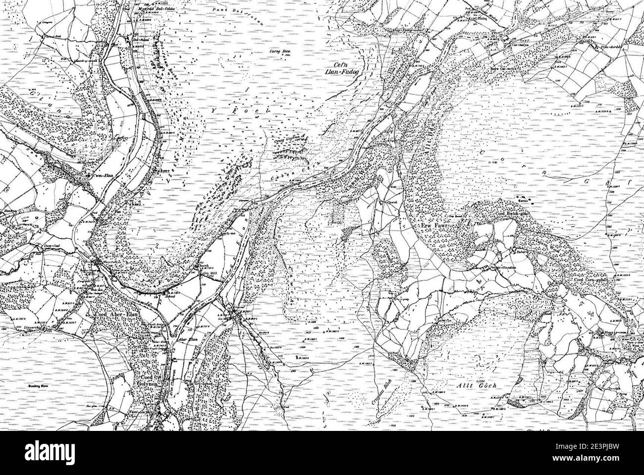 Radnorshire map hi-res stock photography and images - Alamy