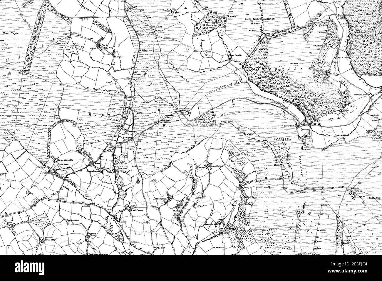 Map of Radnorshire OS Map name 015-NE, Ordnance Survey, 1888-1891 Stock ...