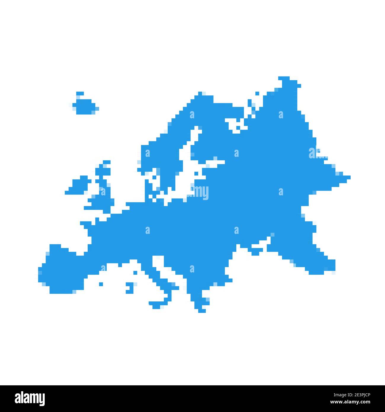 Europe pixel vector map. Square dot pixel Europe map background Stock ...