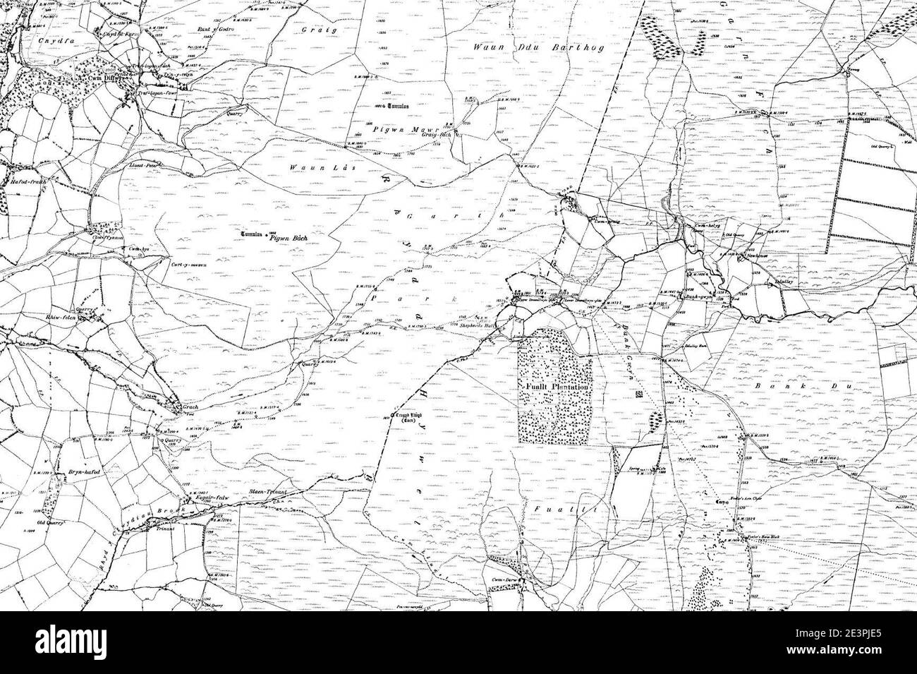 Map of Radnorshire OS Map name 003-SE, Ordnance Survey, 1888-1891 Stock ...