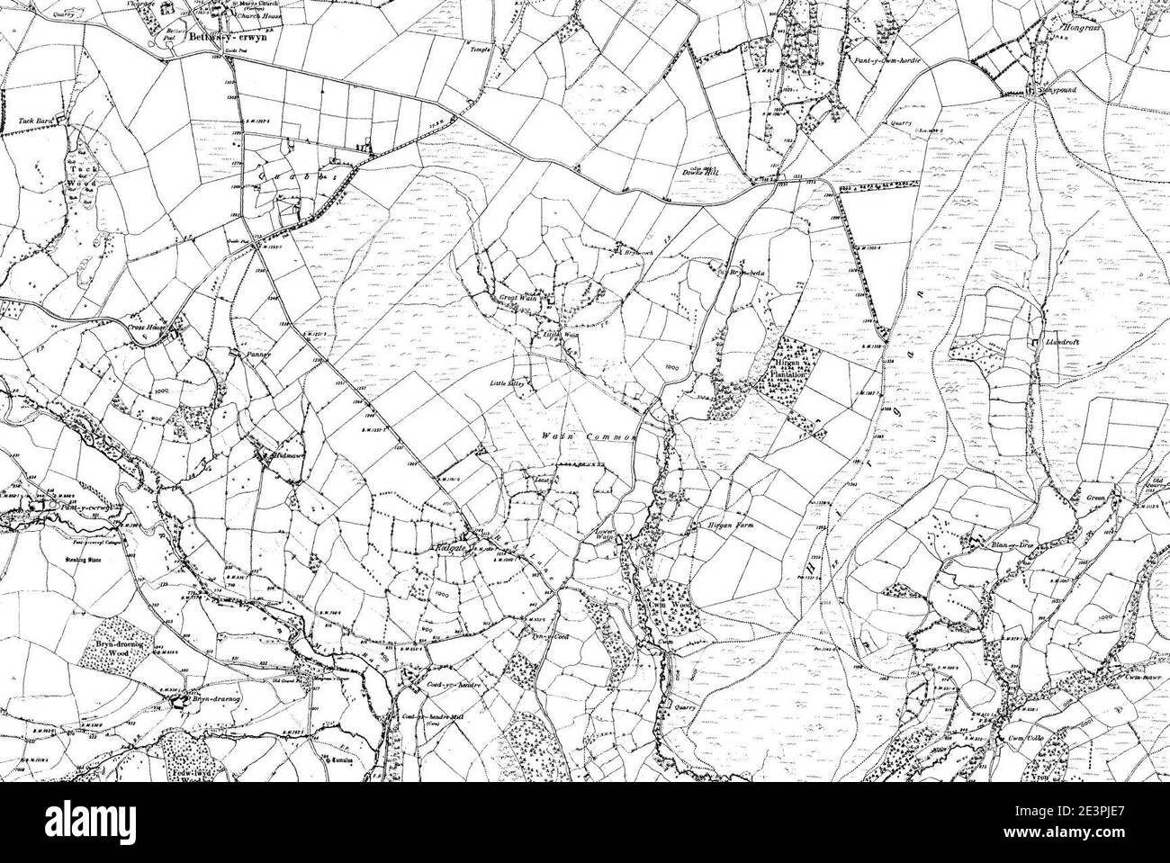 Map of Radnorshire OS Map name 005-SE, Ordnance Survey, 1888-1891 Stock ...