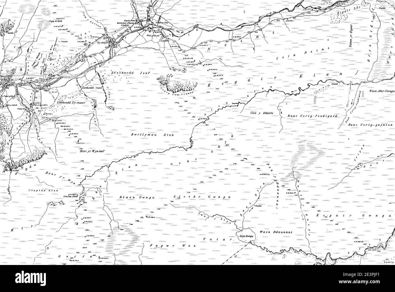Radnorshire map hi-res stock photography and images - Alamy