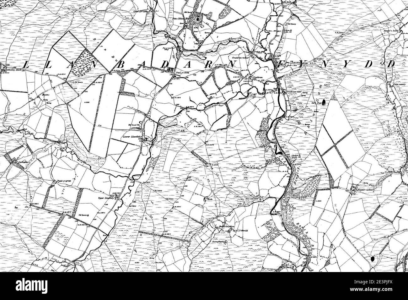 Map of Radnorshire OS Map name 004-SW, Ordnance Survey, 1888-1891 Stock ...
