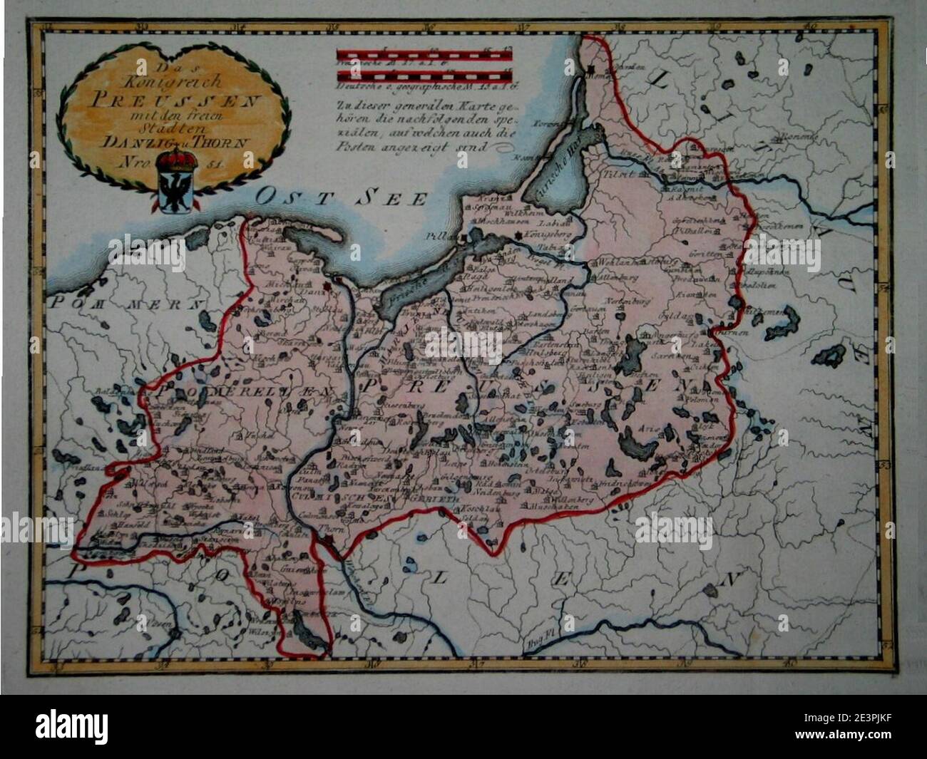 Map of Prussia in 1791 by Reilly 051 Stock Photo - Alamy