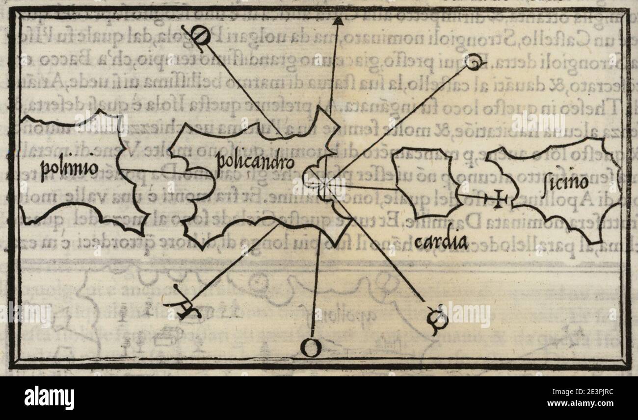 Map of Polyaigos, Folegandros, Kardiotissa and Sikinos islands ...