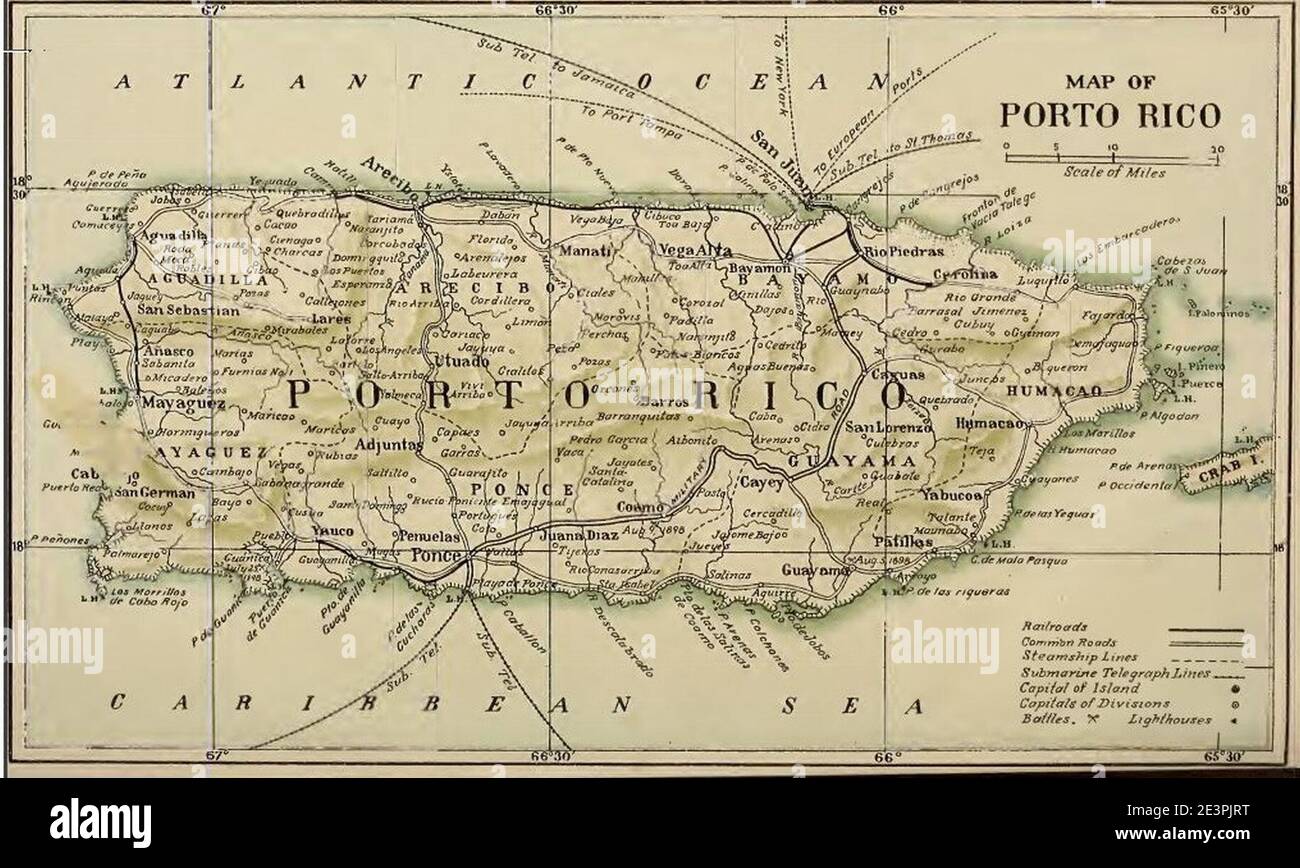 Map of porto rico 1 Stock Photo - Alamy