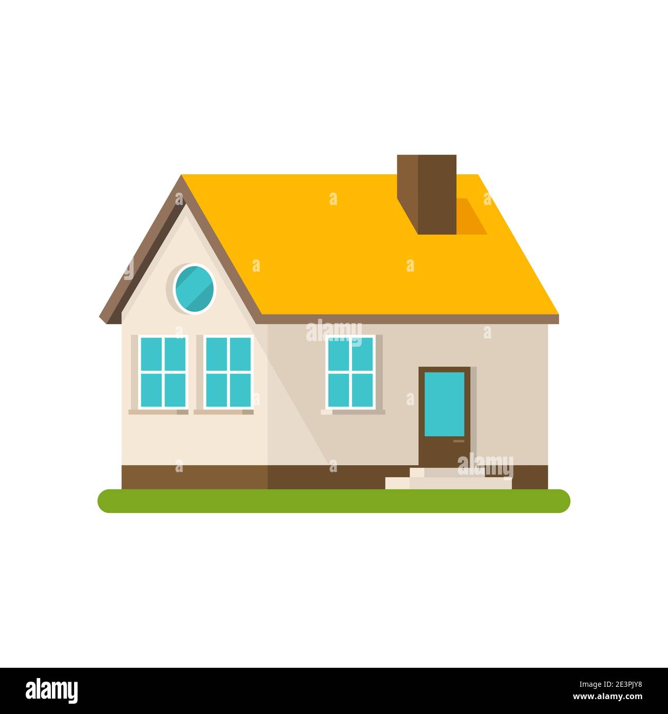 Vector flat house apartment building. Flat cartoon small house icon ...