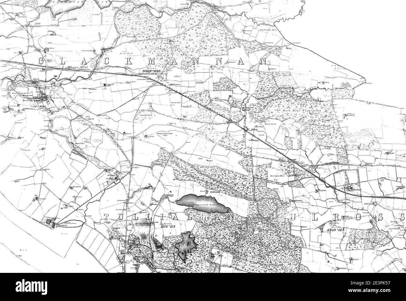 Map of Perthshire Sheet 140, Ordnance Survey, 1866-1874 Stock Photo - Alamy