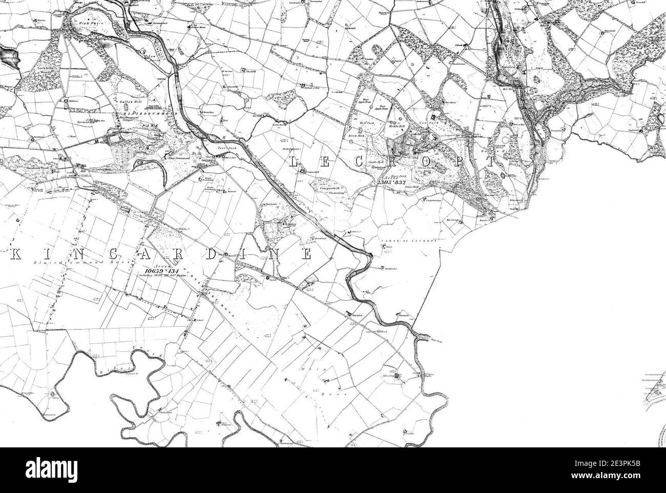 Map of Perthshire Sheet 132, Ordnance Survey, 1866-1874 1 Stock Photo ...