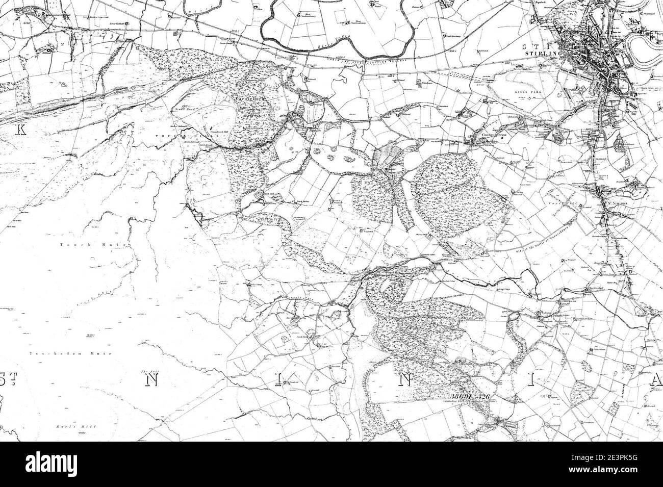 Map of Perthshire Sheet 138, Ordnance Survey, 1866-1874 Stock Photo - Alamy
