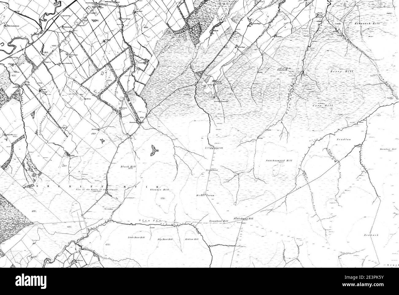 Map of Perthshire Sheet 126, Ordnance Survey, 1866-1874 Stock Photo - Alamy
