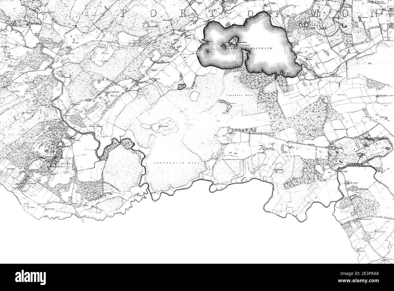 Map of Perthshire Sheet 130, Ordnance Survey, 1866-1874 1 Stock Photo ...
